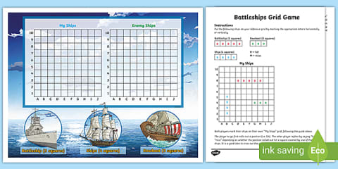 Battleship activity | Primary Resources | Twinkl