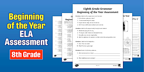 Seventh Grade Beginning of the Year ELA Assessment Pack