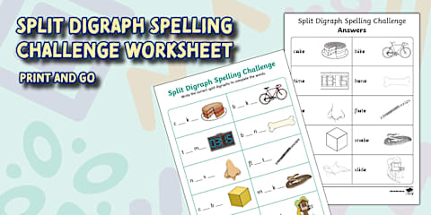 Split Digraph Sorting Cards Activity