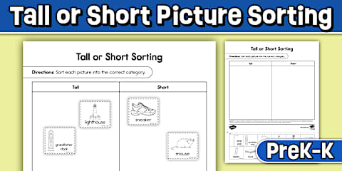 Rough or Smooth Picture Sort Cut and Paste Worksheet for PreK-K