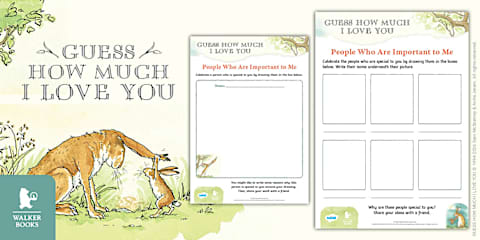 Guess How Much I Love You: Pencil Control Worksheets
