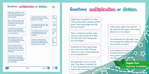 Multiplication and Division: Word Problems (Ages 7 - 8)
