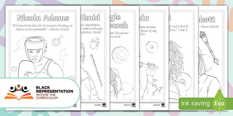 Black History Month Significant People Colouring Activity Posters Pack