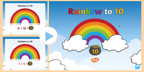 Rainbow Chart 1 to 10 Display Poster | Number Bonds