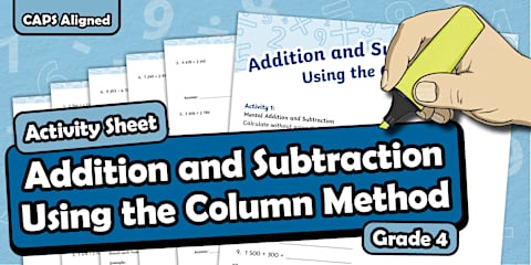 Grade 4 Mathematics – Addition and Subtraction Story Sums Activity ...