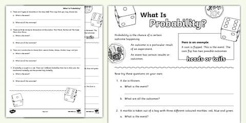 Grade 4 Mathematics - Term 3– Probability – Quiz (CAPS-Aligned)