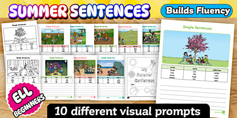 Sentence Structure Unscramble Worksheets for ELL