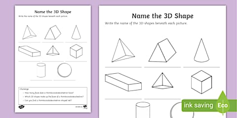 3D Shapes - Faces, Edges and Vertices Investigation