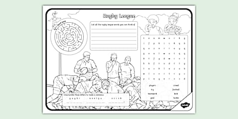 National Rugby League (NRL) Activity Booklet