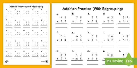 Addition and Subtraction with No Regrouping Activity