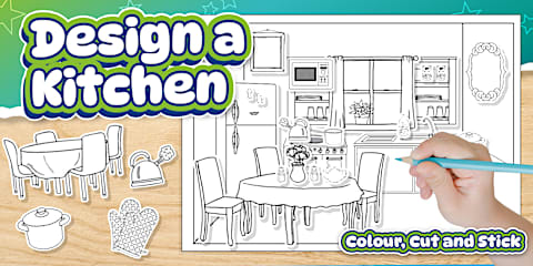 Design a Classroom Colour, Cut and Stick Worksheet
