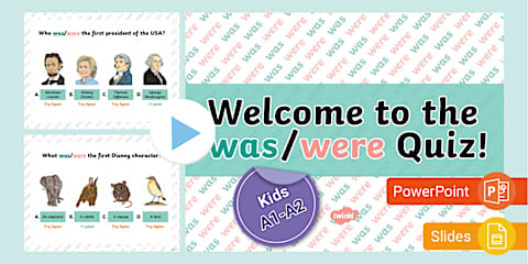 ESL Was/ Were Powerpoint Lesson [Kids, A1]