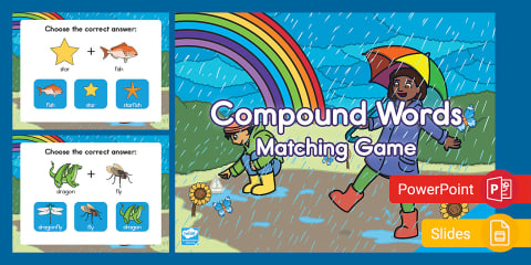 Compound Words Interactive Matching Activity