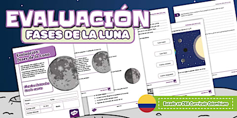 Hoja de actividad: Ordena las fases de la luna