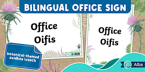 Bilingual Botanical-themed Lunch Room Sign