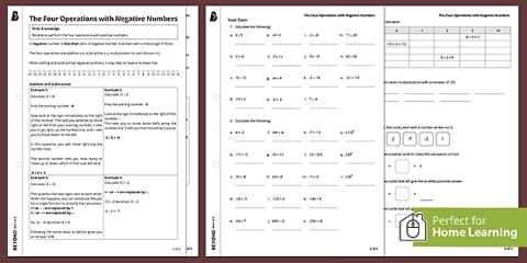 Negative Indices Activity
