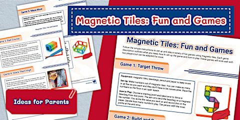 Magnetic Tile Challenge Cards