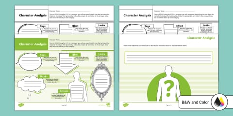 A Guide to Character Analysis PowerPoint
