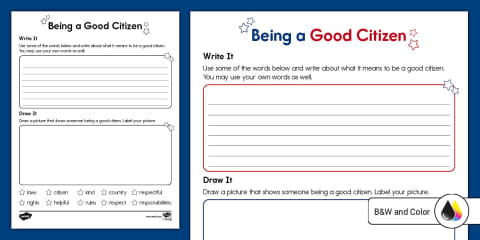 Qualities of a Good Citizen Word Search