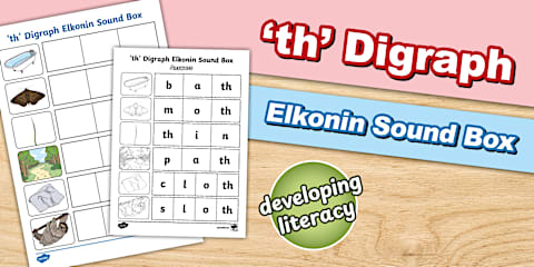 'ch' Digraph Elkonin Sound Box Activity Sheet