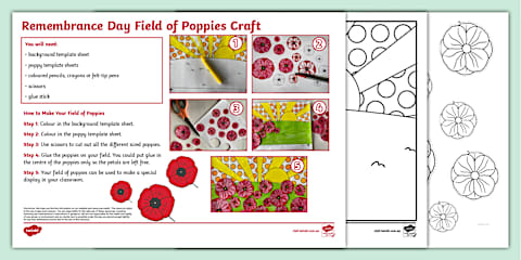3D Remembrance Day Poppy Craft