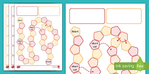 Dinosaur Adventure Board Game Template