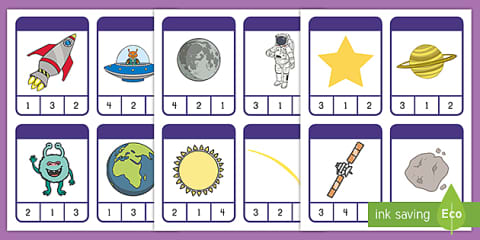 Space Arrays Clip Cards