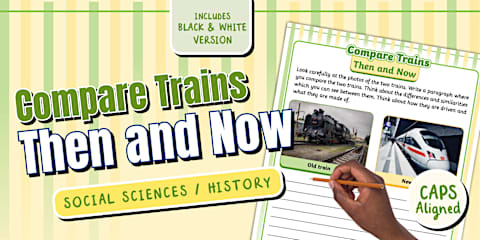 Grade 4 History - Transport - The Past and Present - Colouring Pages