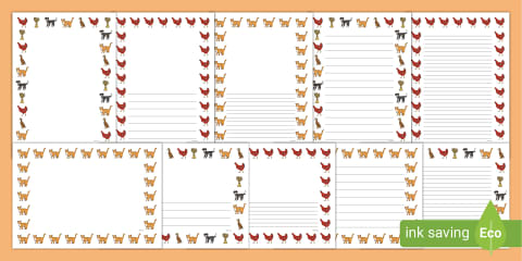 Little Red Hen Writing Template