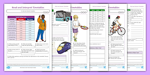 Train Timetable Worksheet - Teaching Resources - Primary