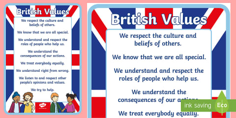 British Values Muted Rainbow Themed Display Pack