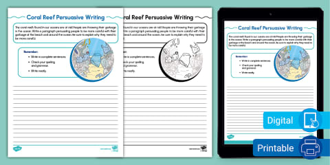 Wildlife Persuasive Writing Worksheet