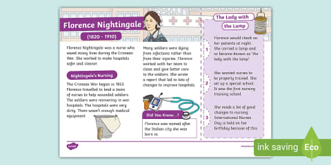KS1 Continuous Provision Resources: Florence Nightingale
