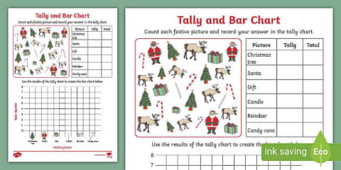 Christmas Statistics Bar Graph Worksheet