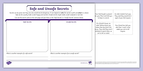 Five Safe People Activity