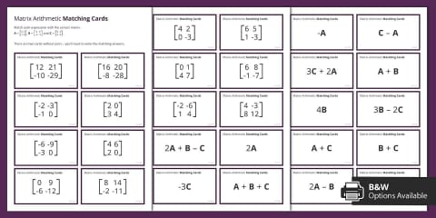 Matrix Multiplication Dice Activity