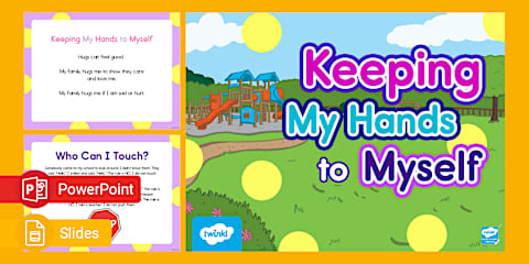 I Keep My Hands to Myself Social Story | Twinkl