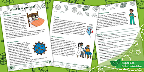 Having a Vaccination: Story and Activity (Ages 5 - 7)