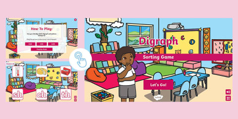Initial Sounds Interactive Sorting Activity (ch, sh, th)