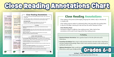 ELA Nonfiction Text Structure Anchor Chart for 6th-8th Grade