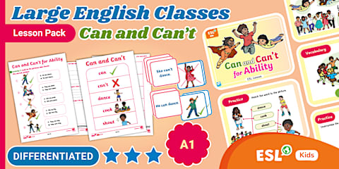 Large English Classes Lesson Pack: Present Continuous