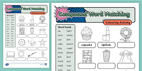 Compound Word Matching Activity Sheet