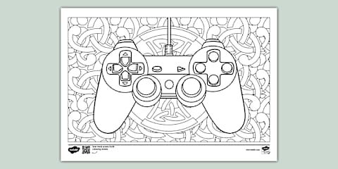 Gaming Colouring Sheets | Free Colouring Pages (Ages 7 - 11)