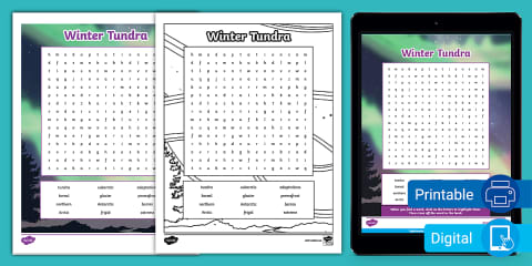 Tundra Biome Word Search