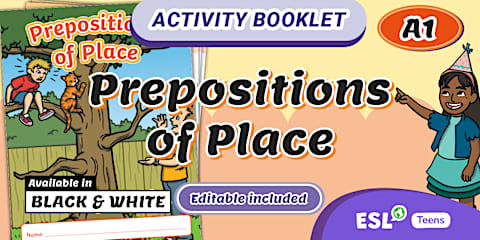 Prepositions of Place: Cut and Stick Game