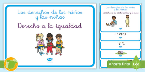 Lámina de los derechos de los niños