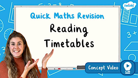 Reading Timetables Skills Poster