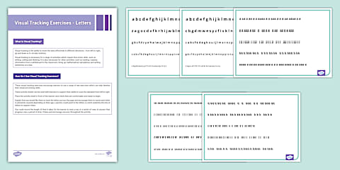 Visual Tracking Worksheet