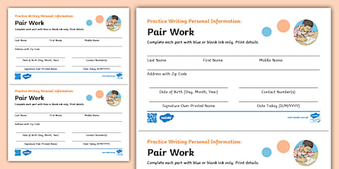 How to Fill Out Forms: Activity Sheet | Grade 5 | Twinkl