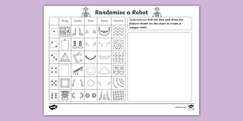 2D Shapes Robot Activity | Twinkl